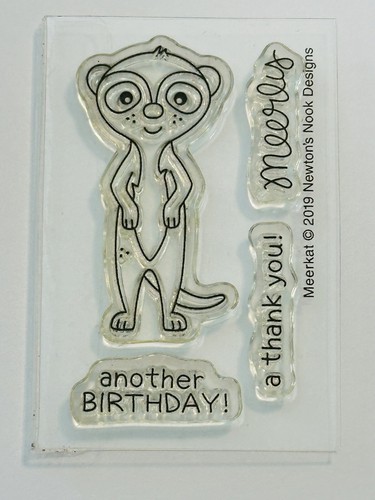 Newton’s Nook Clear Stamps Meerkat USED Meerly Another Birthday A Thank ...