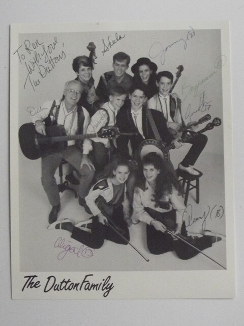 THE DUTTON FAMILY SIGNED 8 X 10 PHOTO - GUITAR, VOILINS AND BANJO | eBay