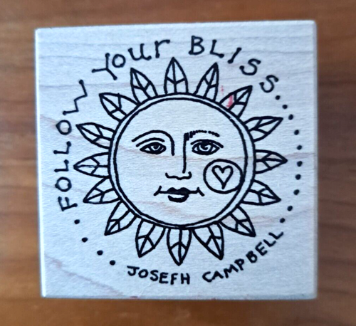 Paula Best FOLLOW YOUR BLISS SUN RUBBER STAMP - Jospeh Campbell ...
