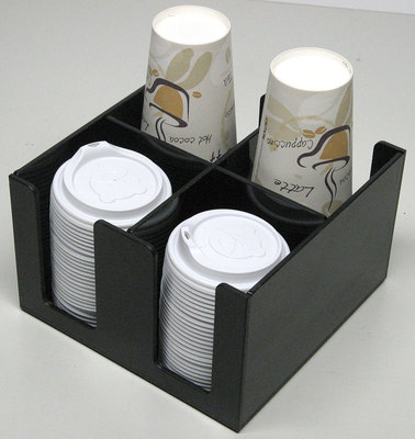 Cup and lid dispenser Holder coffee Caddy Cup Counter Rack breakroom ...