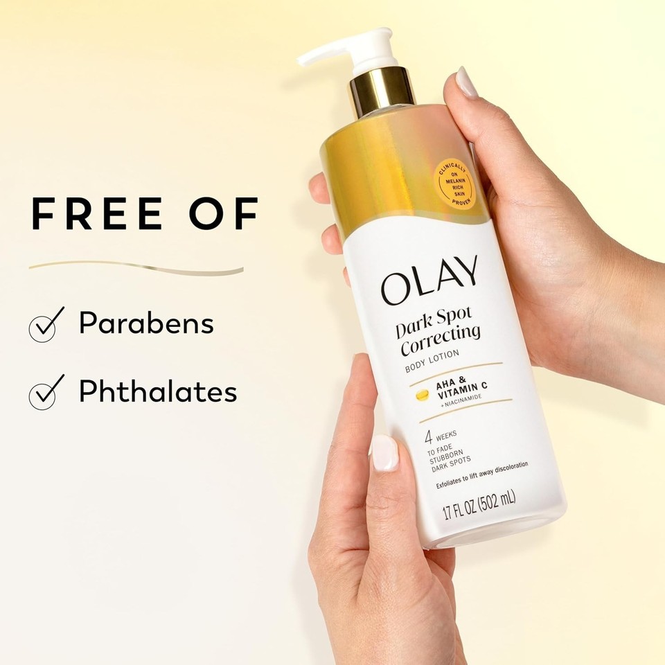 Olay Dark Spot Correcting Body Lotion with AHA Vitamin C Niacinamide 17 ...