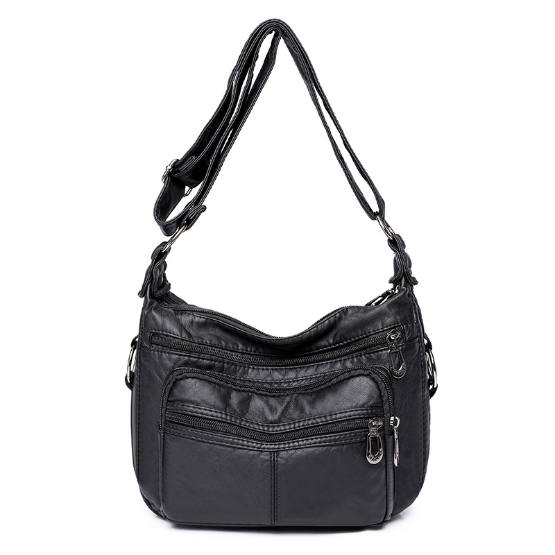Women's Leather Organizer Purse Shoulder Bag Multiple Pockets Cross ...