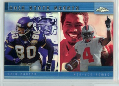 2001 Topps Chrome Cris Carter Ken-yon Rambo Ohio State Greats Refractor ...