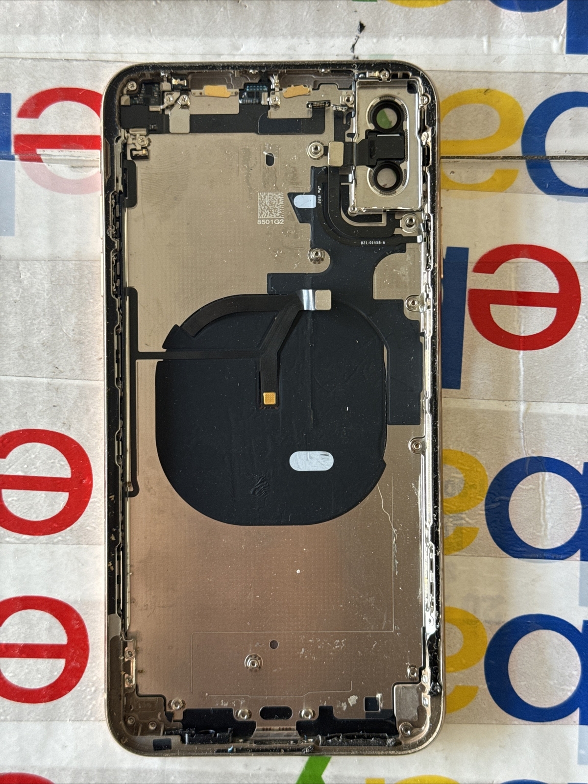 Lot Of 5 iPhone XS Max Cracked Glass Housings Back Replacement Original ...