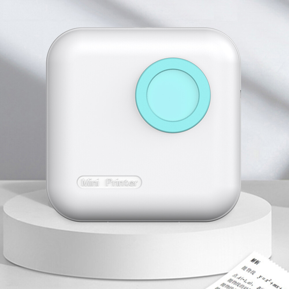 Wirelessly BT Inkless Thermal Compact Printer Mini Pocket Printer (Blue ...