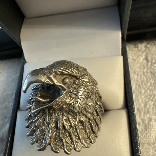 VINTAGE STERLING SILVER EAGLE RING-925--SIZE-11.55 - Gem