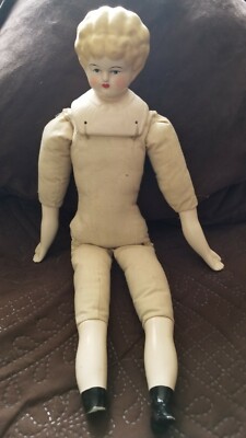 Vintage Porcelain Head Doll With Sawdust Body-No Clothes 16" long | eBay