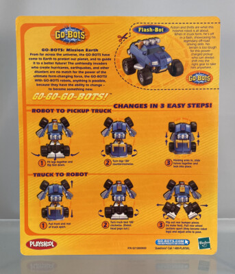 Vintage Transformers Go Bots Flash Bot Mission Earth Card Back Of ...