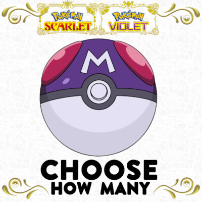 Choose How Many Master Ball 1x 3x 5x 10x 100% Catch Rate Pokemon ...