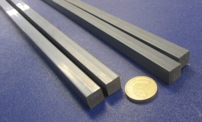PVC Square Bar Grey, Type I, .500" (1/2") x 48" Length, 4 Units *D | eBay