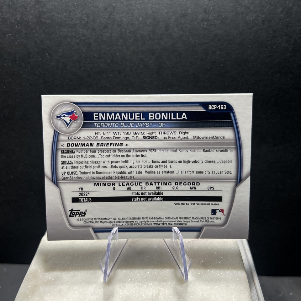 2023 Bowman Chrome Sapphire Edition - Prospects #BCP-163 Enmanuel ...