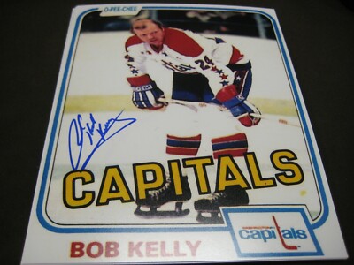 BOB "THE HOUND" KELLY CAPITALS SIGNED, AUTOGRAPHED 8X10 PHOTO COA FREE ...