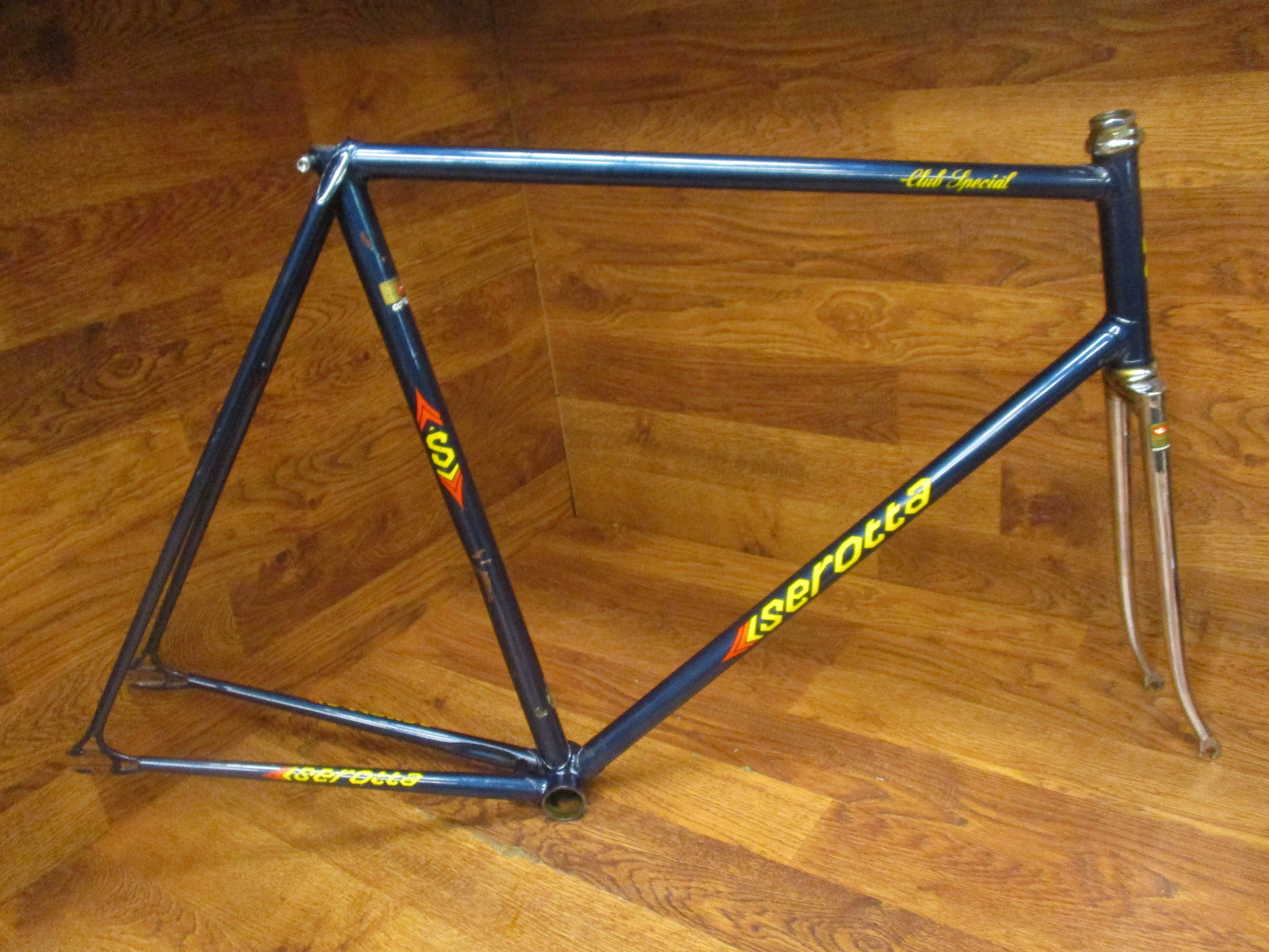 RARE VINTAGE SEROTTA CLUB RACER COLUMBUS STEEL LUGGED TRACK BIKE FRAME ...