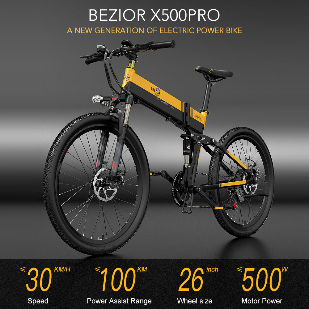 26″ Electric Bicycle 500W 48V Folding Bike Power Assist Mountain Bike MTB a B4N5 - Folding Bikes ...