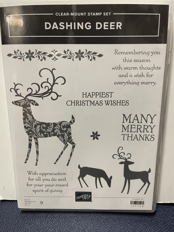 Stampin' Up! DASHING DEER Stamp Set & DETAILED DEER Thinlets Bundle ...