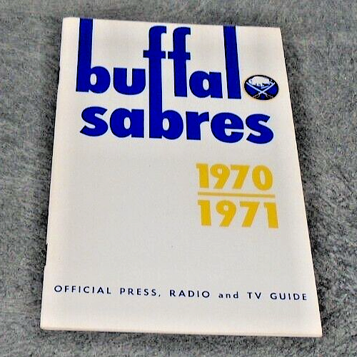 1970 - 71 BUFFALO SABRES NHL PRESS / MEDIA GUIDE RARE HOCKEY VERY GOOD ...