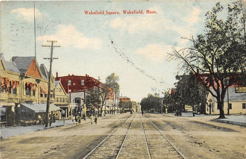 Wakefield Square Street Scene Wakefield Massachusetts 1910 postcard | eBay