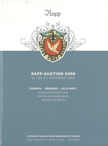 Rapp Auction, Nov 2008: Switzerland - Europe - Overseas | eBay