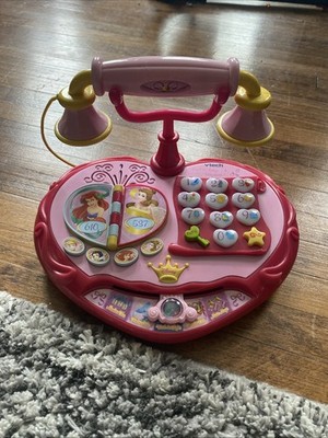Rare VTech Disney Princess Dial N Learn Telephone Light Up Talking Toy ...