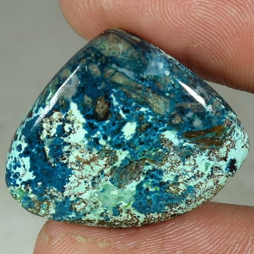 19.80Cts 100% Natural Excellent Blue Azurite Heart Cab Loose Gemstone ...