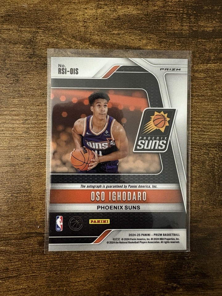 Oso Ighodaro 2024-25 Panini Prizm Auto RC Red Dragon Year Phoenix Suns ...