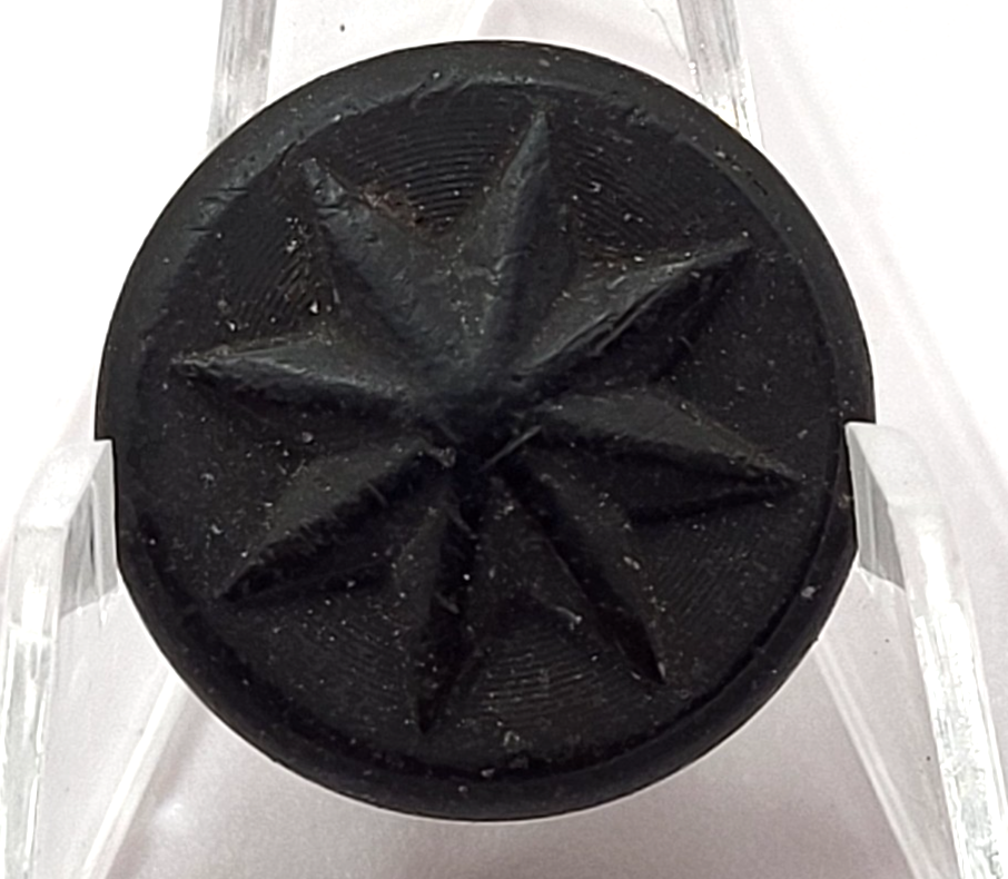 Goodyear Hard Rubber Antique Button Black Star Pattern Shank N.R. co | eBay