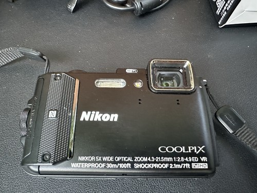 Nikon Coolpix AW130 Waterproof 16MP Digital Camera W/Box, SD Card ...