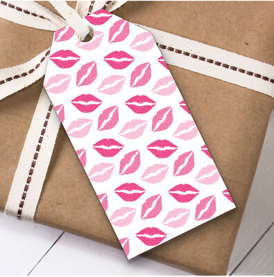 Shades Of Pink Multiple Lip Random Birthday Present Favor Gift Tags ...