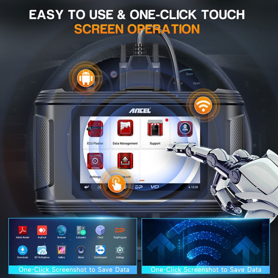 ANCEL EC500 ECM ECU Flashing Clone Diagnostic Tool Read Write Reset ...