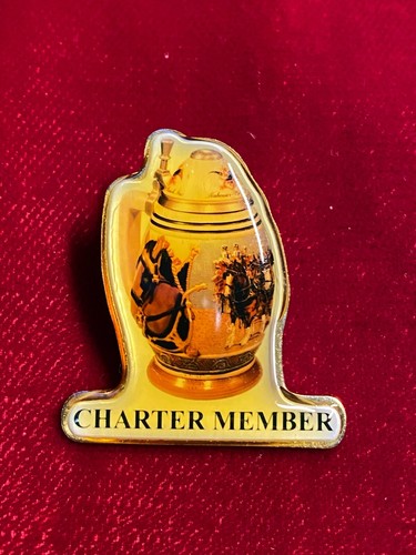 Anheuser Busch Stein Charter Member Epoxy Tie Lapel Pin 1.25" Made USA ...