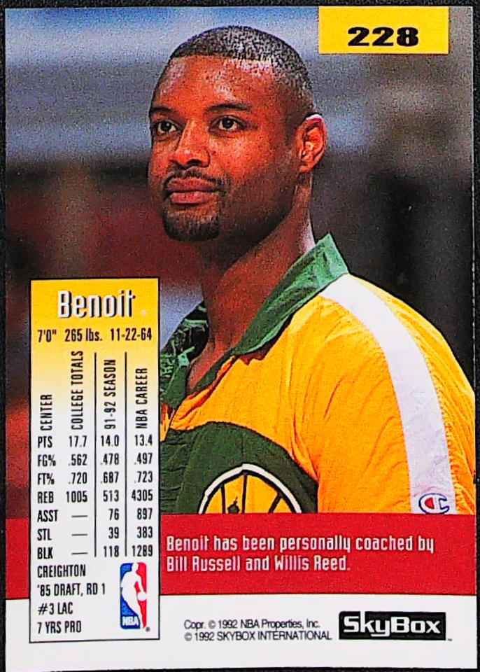 1992-93 Skybox - Benoit Benjamin #228 | eBay
