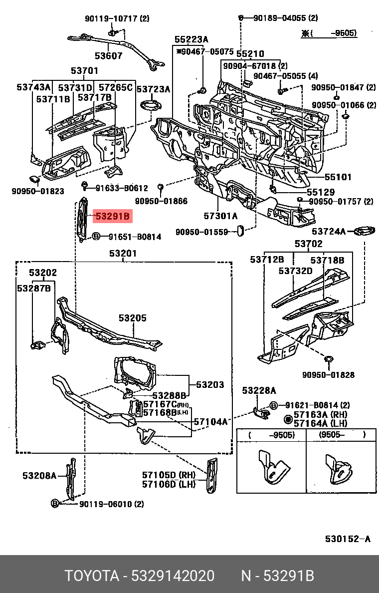 Genuine OE plate, radiator cover, 5329142020 for TOYOTA 53291-42020 ...