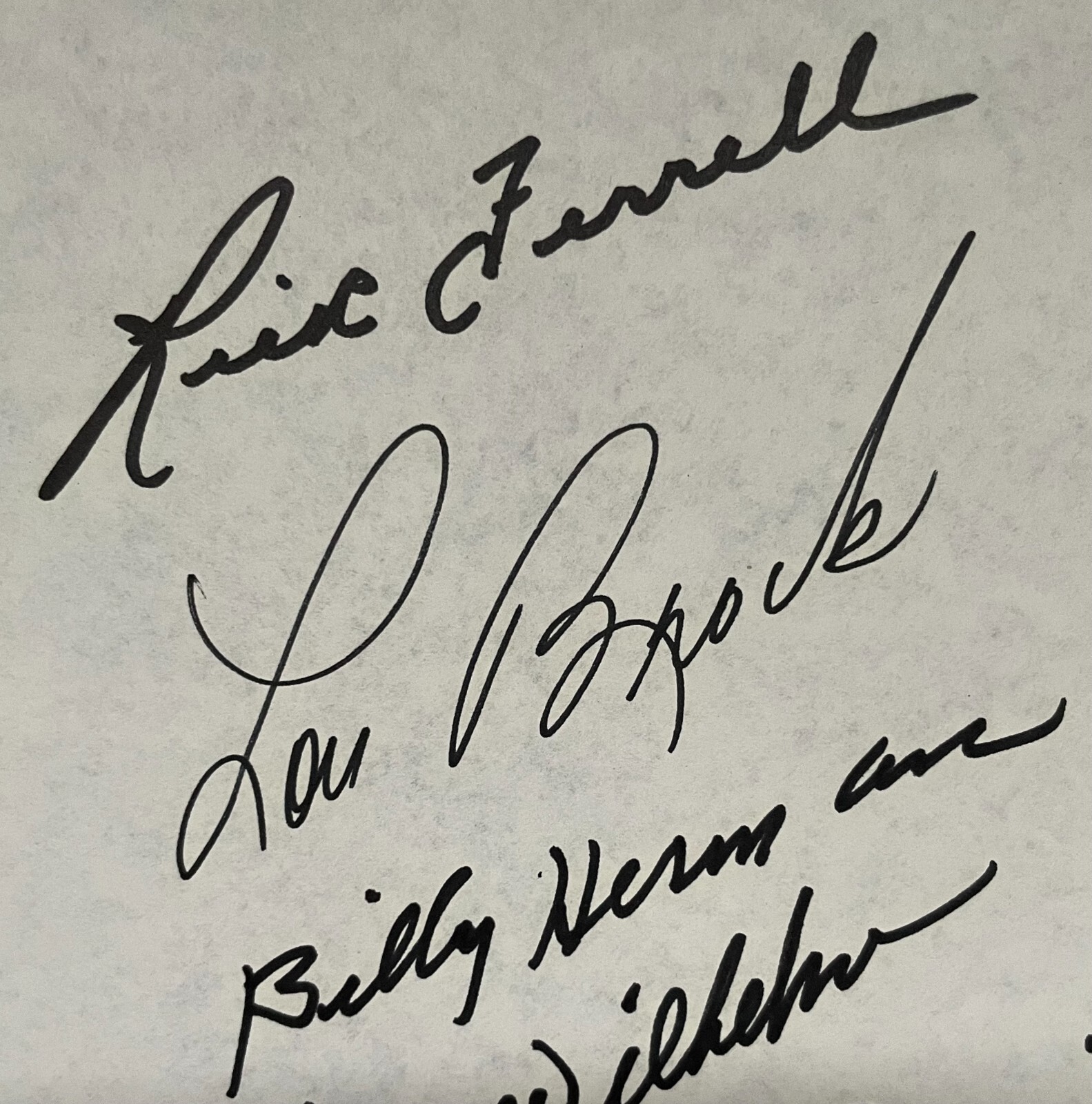 Rick Ferrell Lou Brock Billy Herman + More Autographed Sheet Signed Cut ...