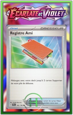 Registre Ami - EV1:Écarlate et Violet - 182/198 - Carte Pokémon ...