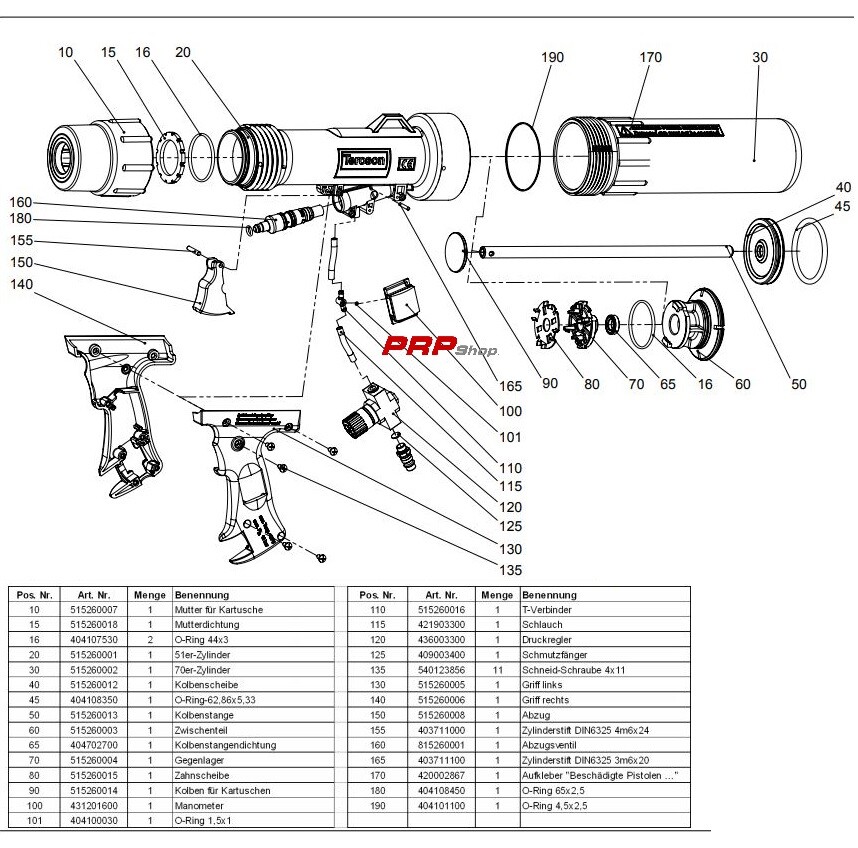 Teroson Powerline II Air Pressure Gun - Pistola Pneumatica Sigillanti A ...