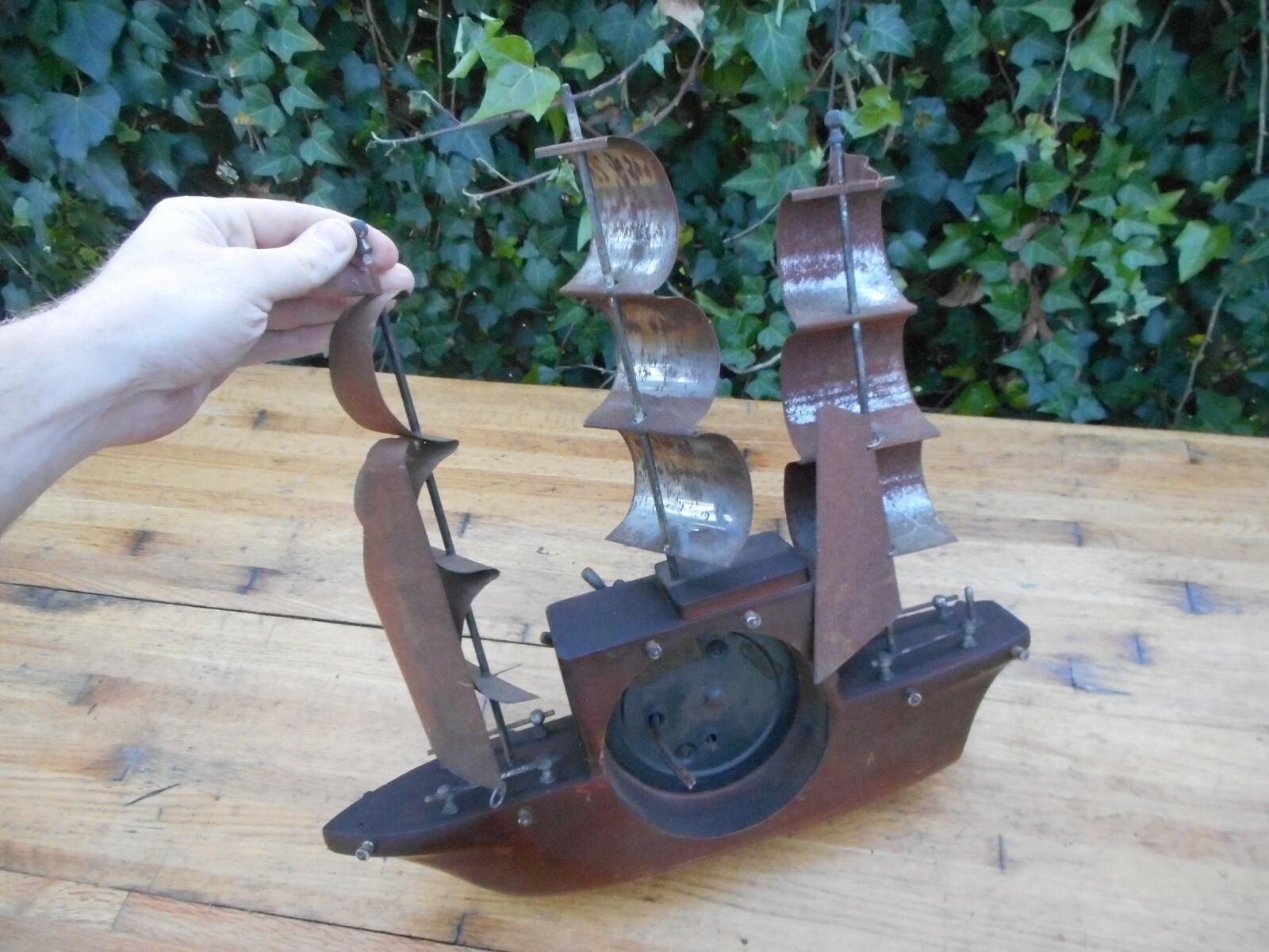 Vintage Sessions Clock Co. " Yankee Clipper " Ship Clock Mantle Shelf ...