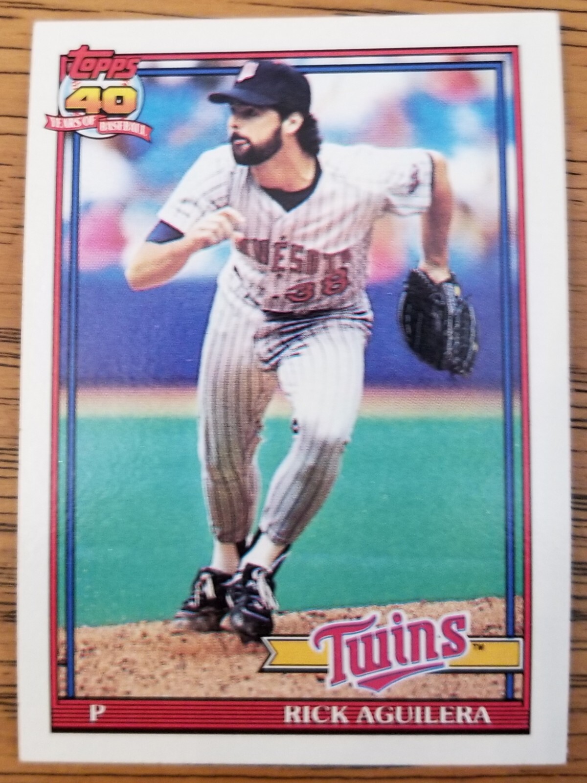 Rick Aguilera Minnesota Twins 1991 Topps Baseball Card #318 MT | eBay