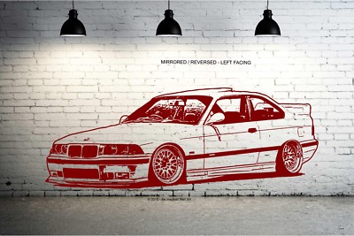 Bmw E36 - M3 - Wall Art Sticker | eBay