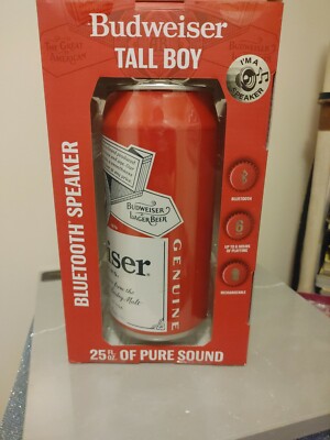 Budweiser Bluetooth Can Speaker - Wireless Audio Sound Stereo Beer Can ...