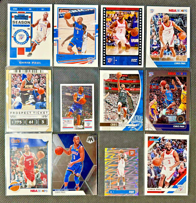 CHRIS PAUL "CP3" ~ 12x NBA Basketball Card Lot w/Stickers [OKC THUNDER ...