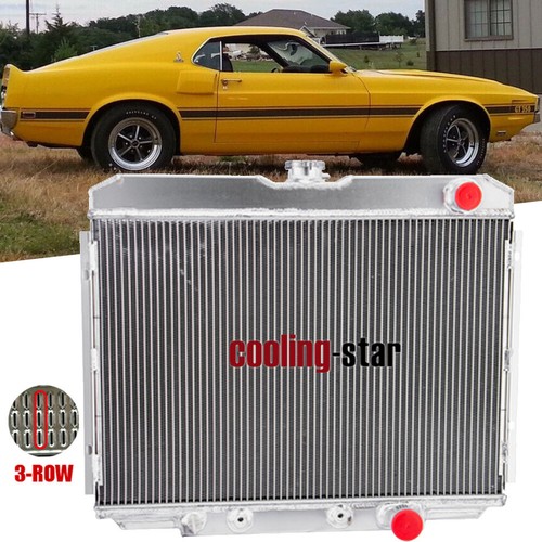 3-Row Radiator For 1967 1968 1969 1970 Ford Mustang Mercury Cougar V8 ...