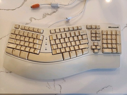 Microsoft E06401PS2 Natural Keyboard Elite X03-51764 Ergonomic Wired ...