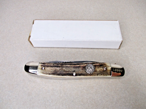German Eye Brand CARL SCHLIEPER STAG MUSKRAT 1995 NKCA Club KNIFE ...