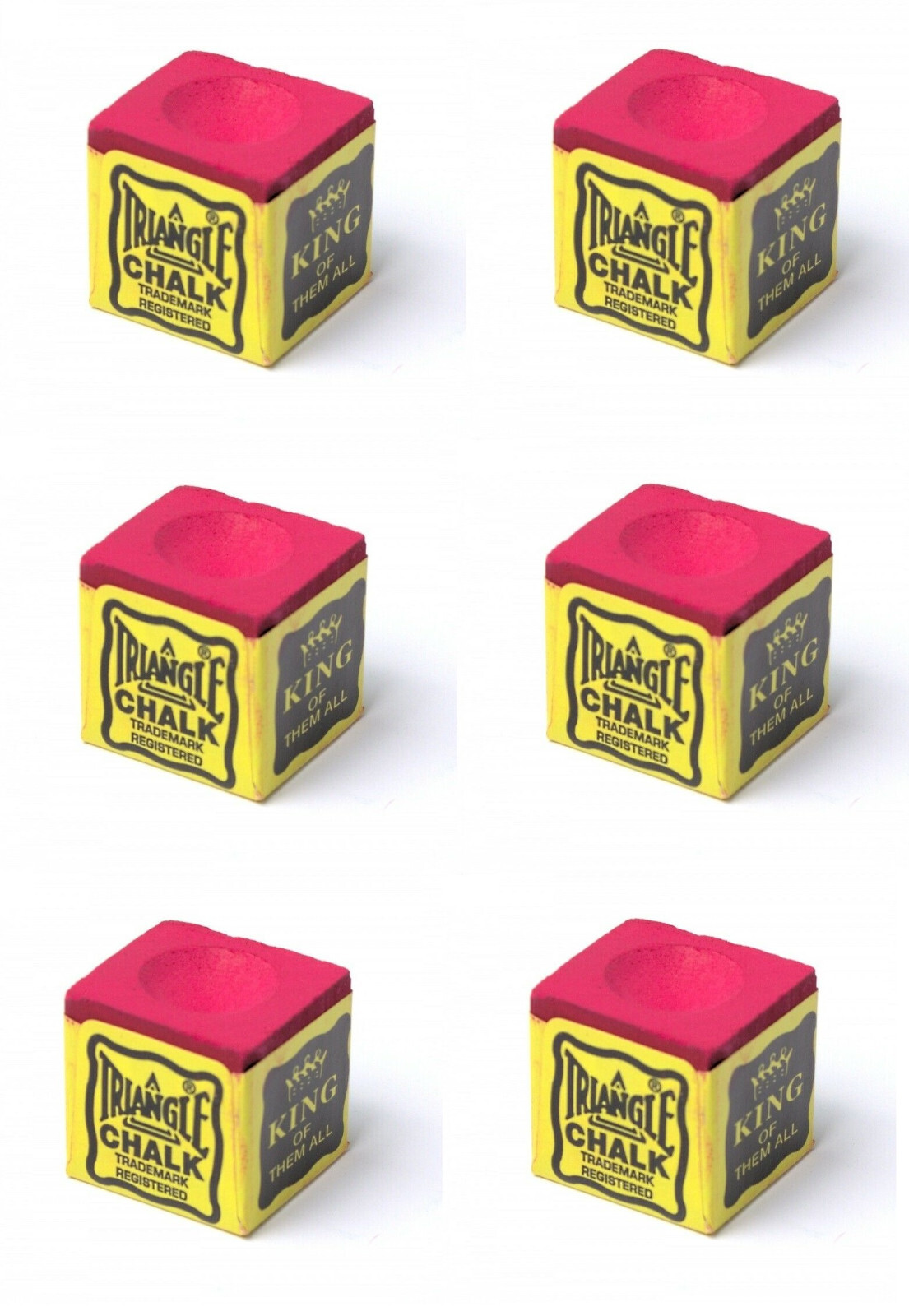 Genuine Triangle Pool & Snooker Billiards Cue Tip Chalk 1, 2, 4, 6 or ...