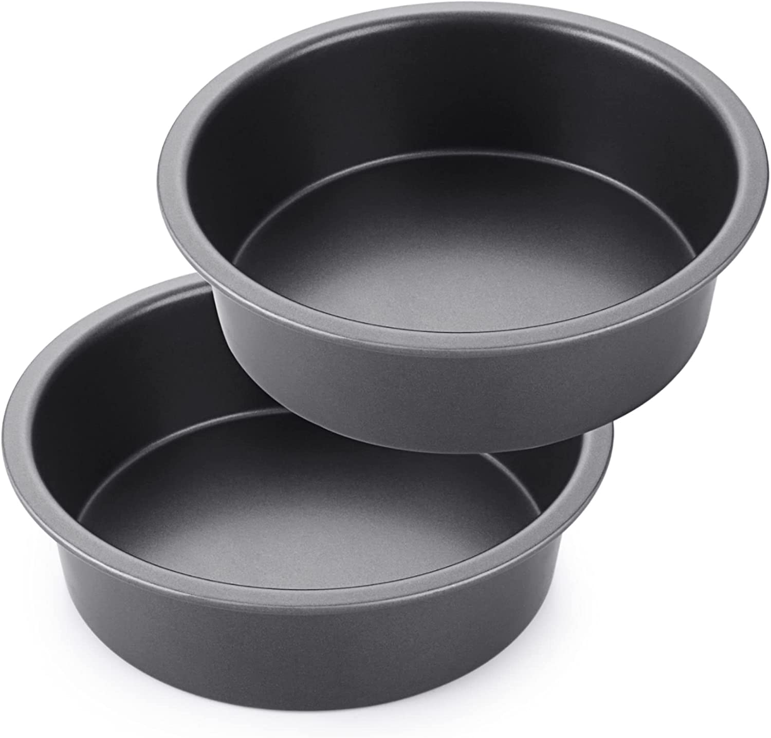 round Cake Pan Set for Baking, 8 Inch, Nonstick Circle Cake Pans Wider ...