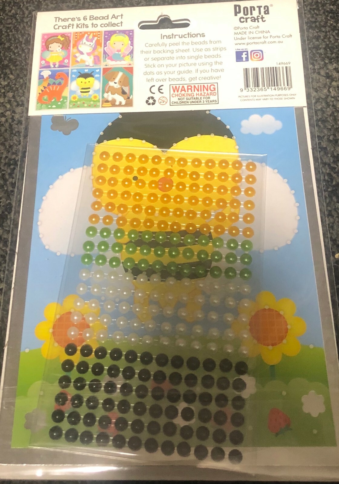 DIY Bee Bead Art Craft Kit | eBay Australia