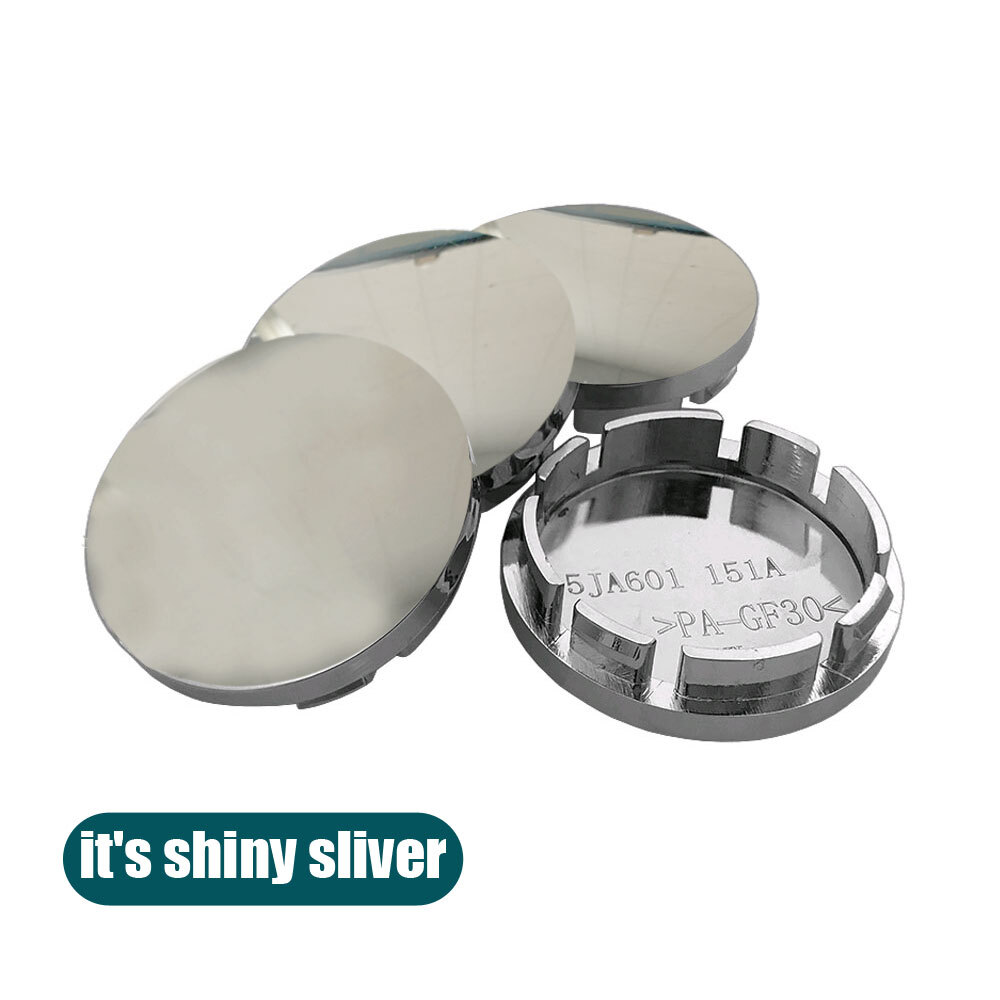 4x 56mm Wheel Center Caps Hub Tyre Rim Hub ABS Chrome Caps Cover Car ...