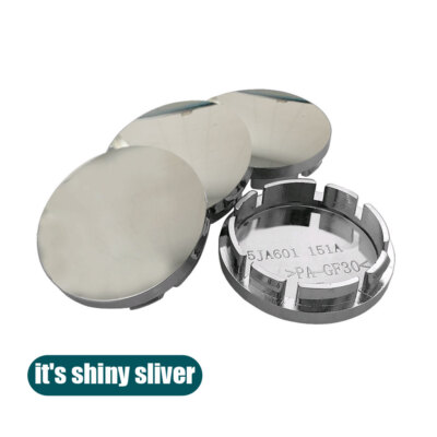 4x 56mm Wheel Center Caps Hub Tyre Rim Hub ABS Chrome Caps Cover Car ...
