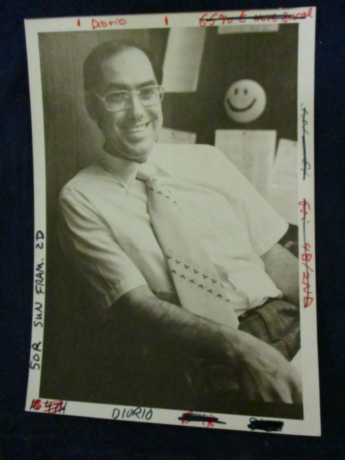 Glossy Press Photo 1983 Michael Diorio town accountant Milford ...