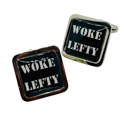 Unique WOKE LEFTY CUFFLINKS handmade ANTI TORY handmade ELECTION f*ck ...